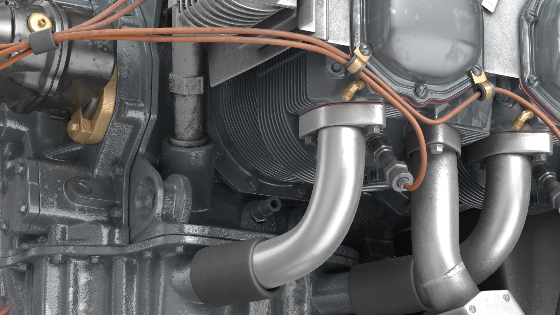 Aero Engine Lycoming O 320 Old 3D model - TurboSquid 1987015