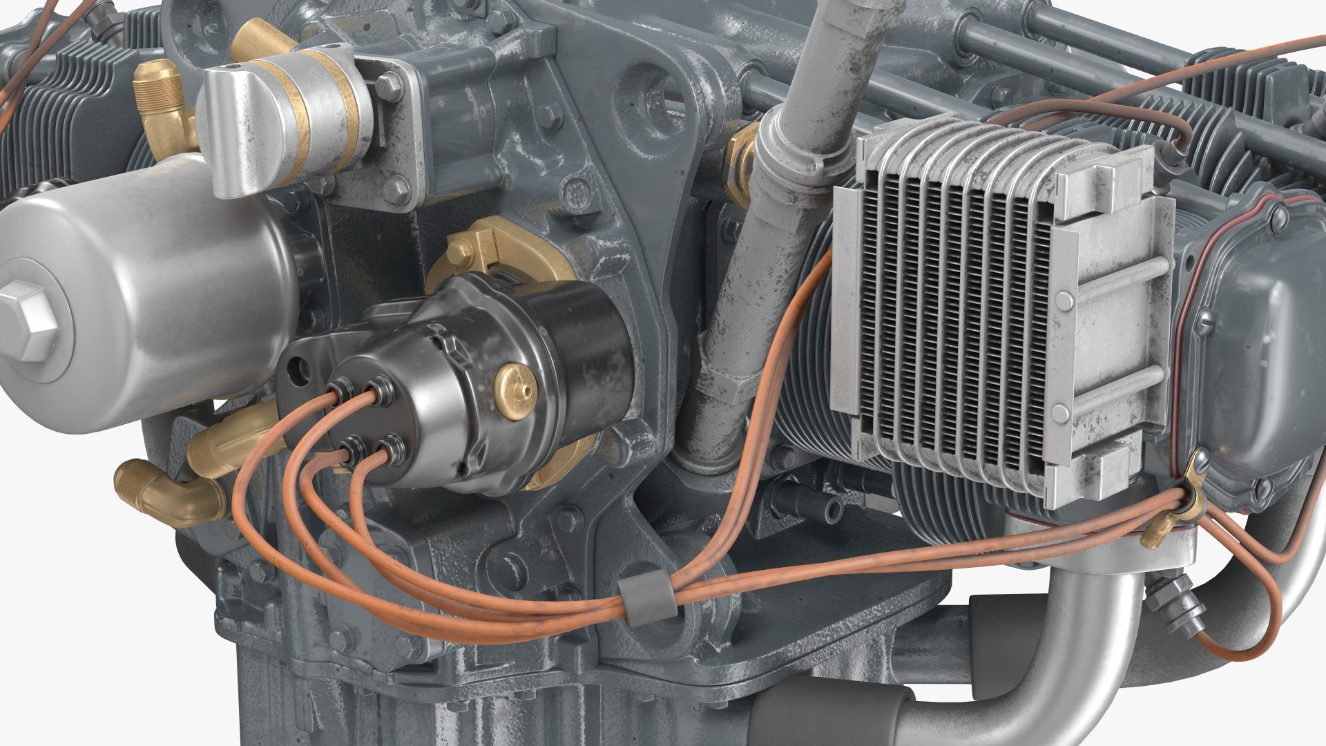 Aero Engine Lycoming O 320 Old 3D model - TurboSquid 1987015