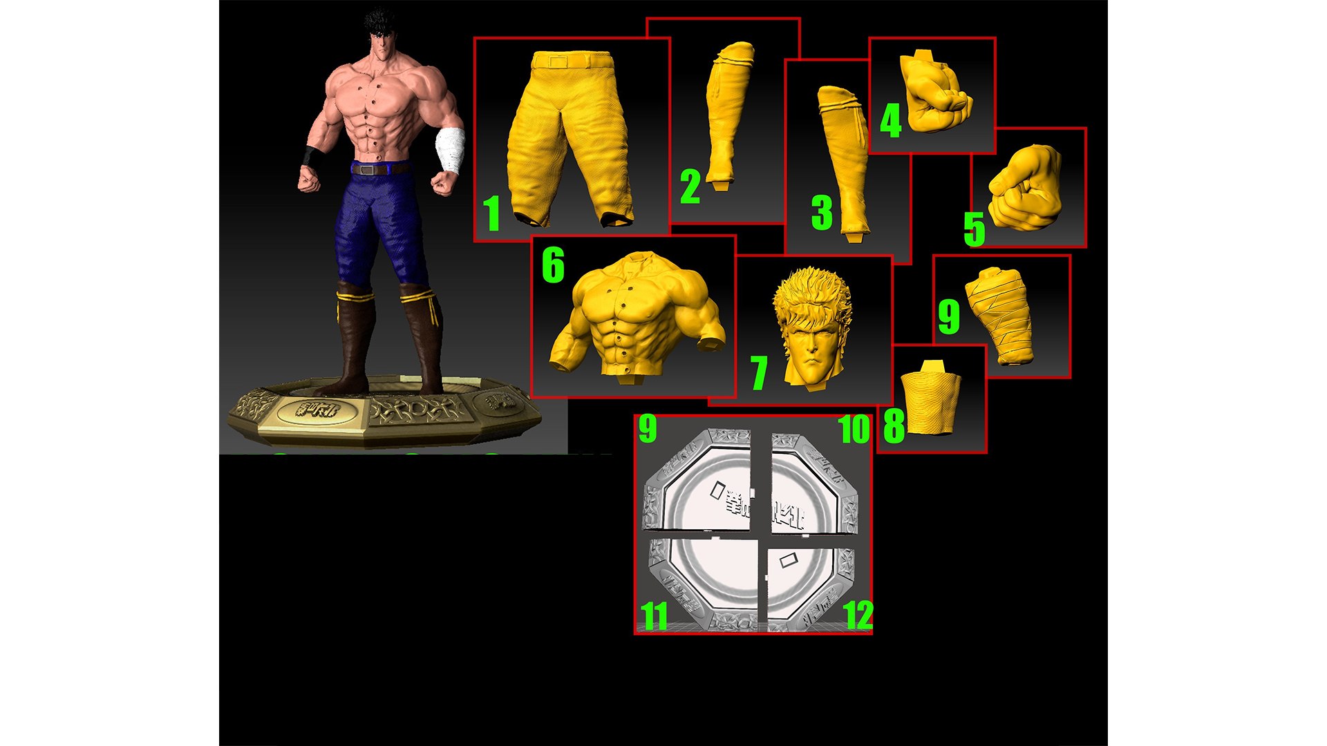 3D Hokuto Ken Kenshiro Il Model - TurboSquid 1397063