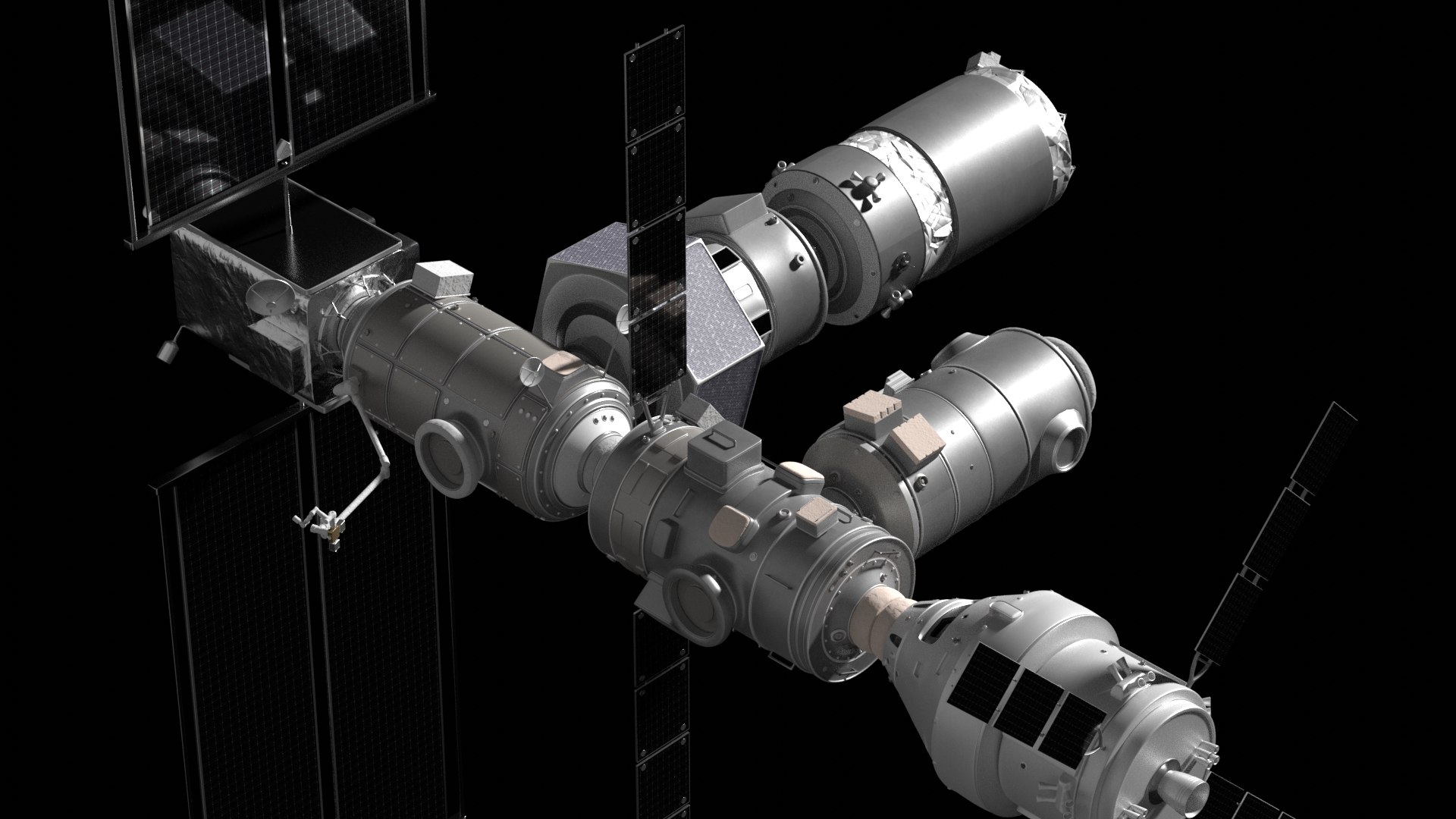 Lunar GATEWAY Space Station 3D - TurboSquid 2195277