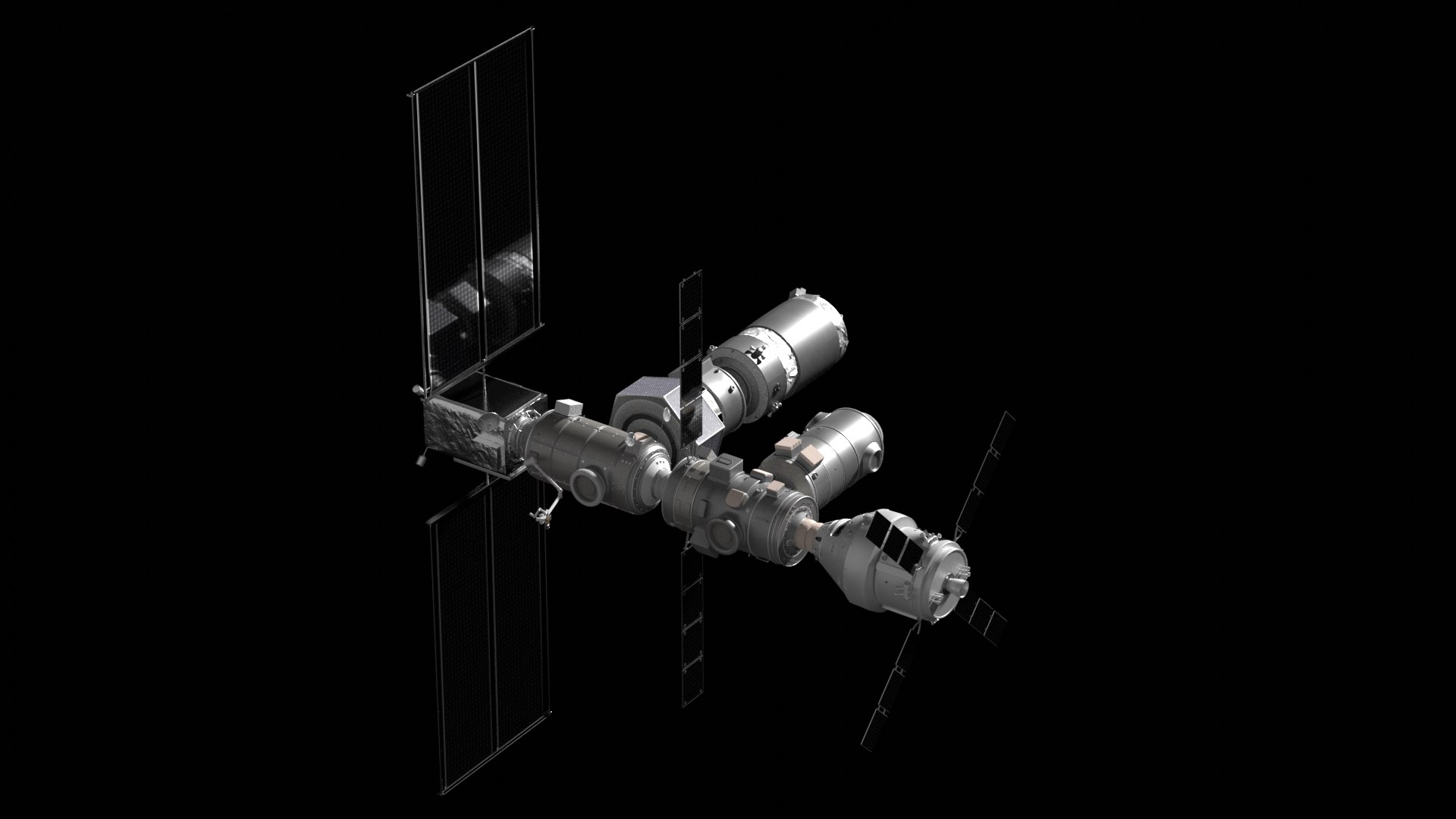 Lunar GATEWAY Space Station 3D - TurboSquid 2195277
