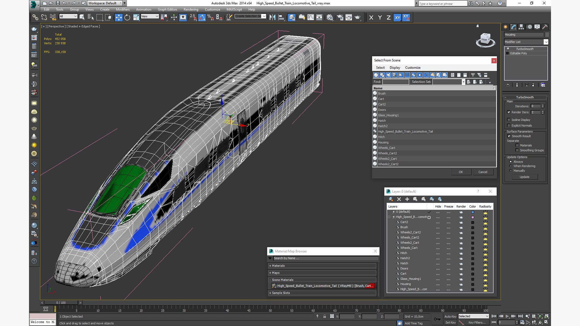 High Speed Bullet Train Locomotive Tail 3D model - TurboSquid 2083665