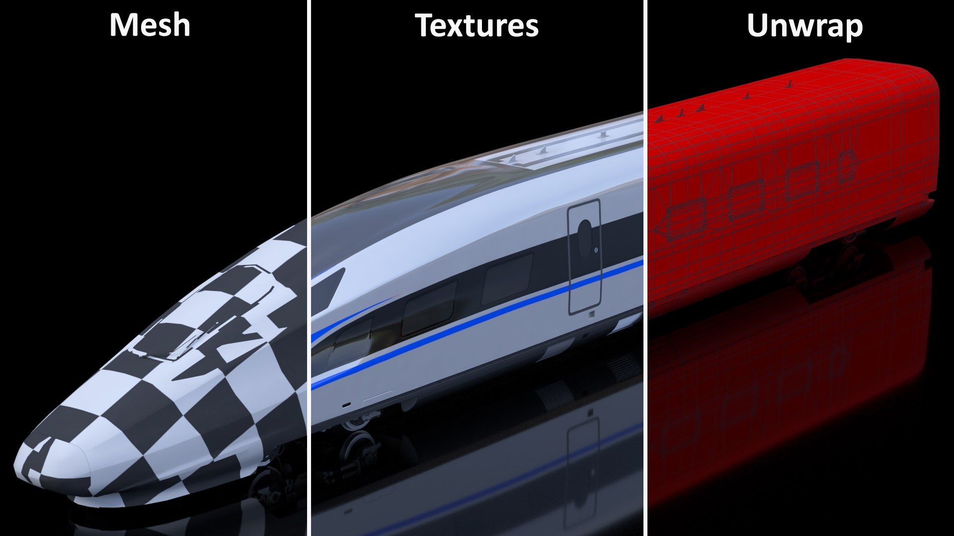 High Speed Bullet Train Locomotive Tail 3D model - TurboSquid 2083665