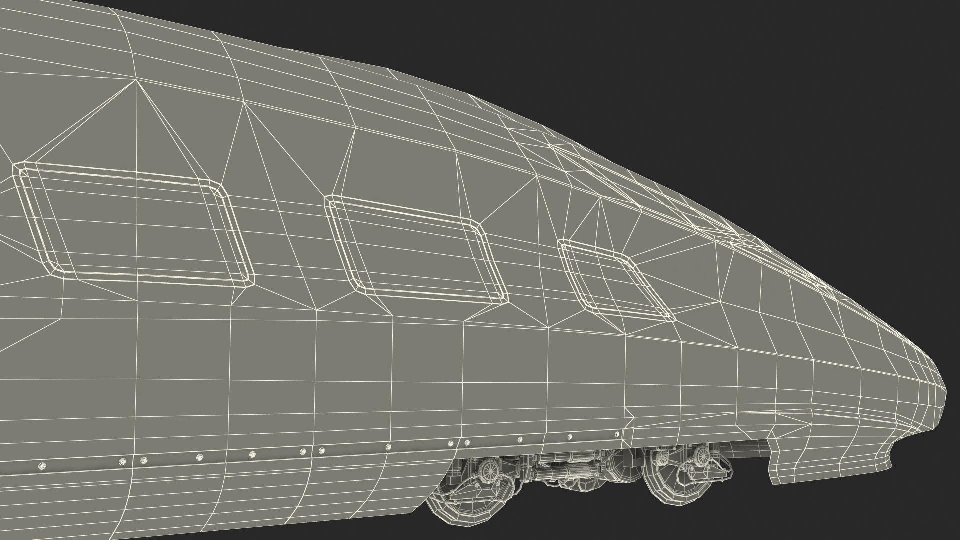 High Speed Bullet Train Locomotive Tail 3D model - TurboSquid 2083665