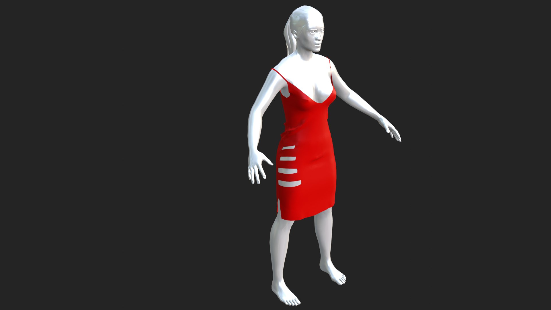 Woman Dress 3D Model - TurboSquid 1898790