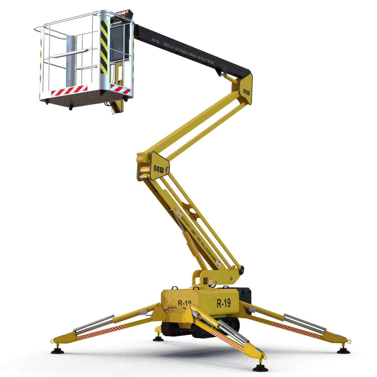 3d model telescopic boom lift generic