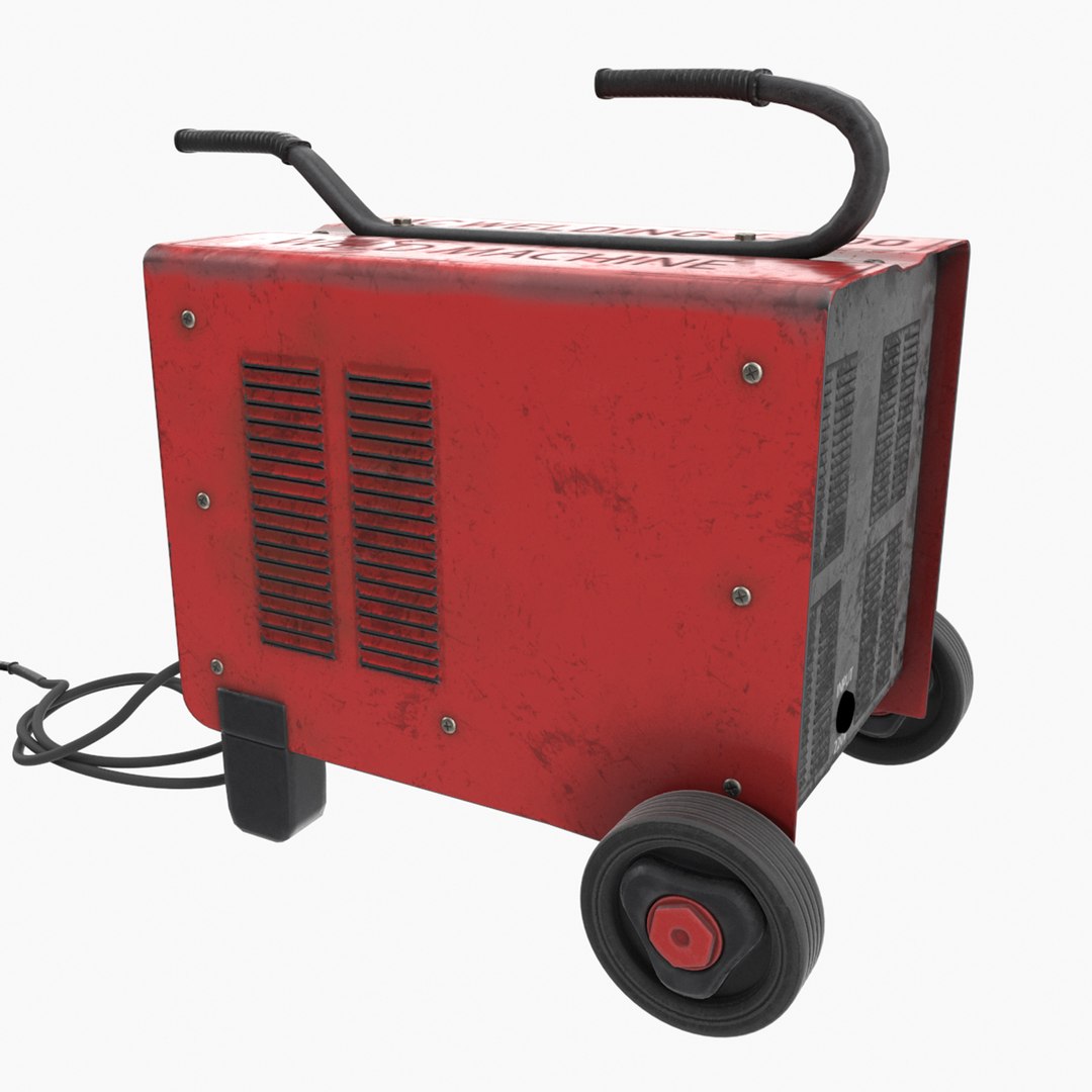 New Red Painted Weld Machine Industrial Tool Nanite Ready Da1 3D Model ...