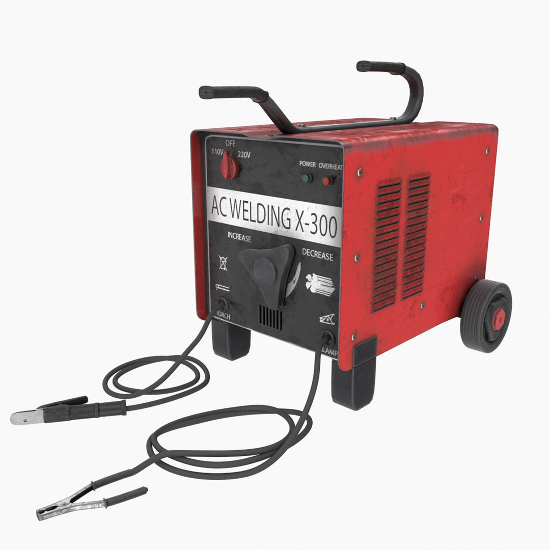 New Red Painted Weld Machine Industrial Tool Nanite Ready Da1 3D Model ...