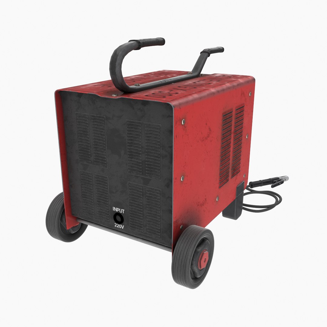 New Red Painted Weld Machine Industrial Tool Nanite Ready Da1 3D Model ...