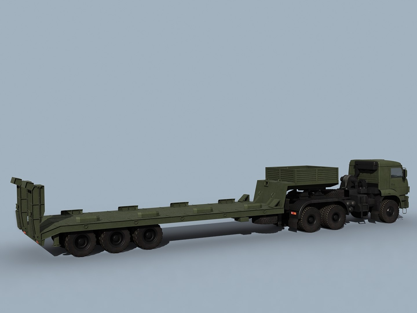 3d Kamaz-65225 Tank Transporter