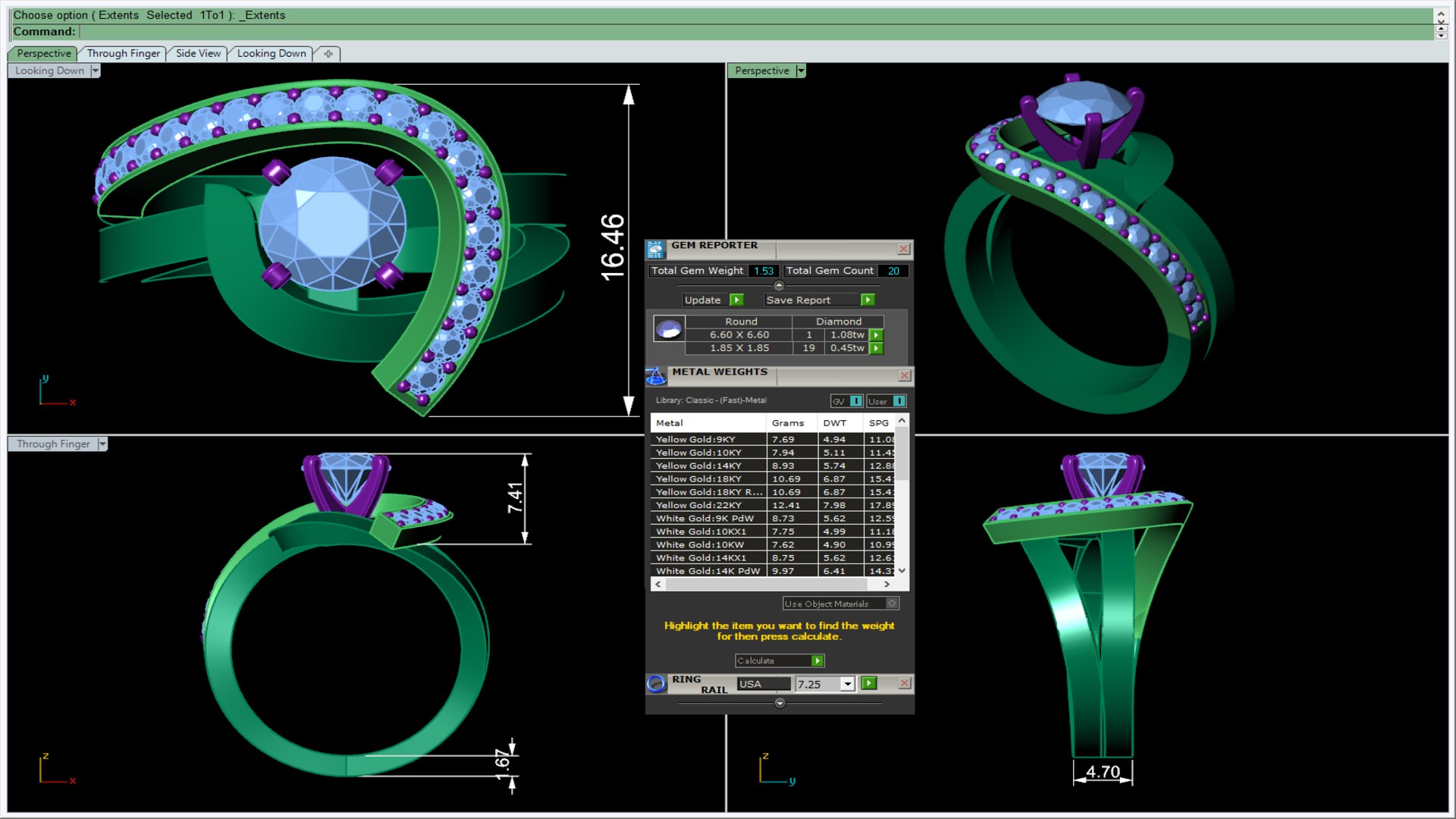 modelo 3d 3D Digital CAD Ring stl model -193 - TurboSquid 2101115