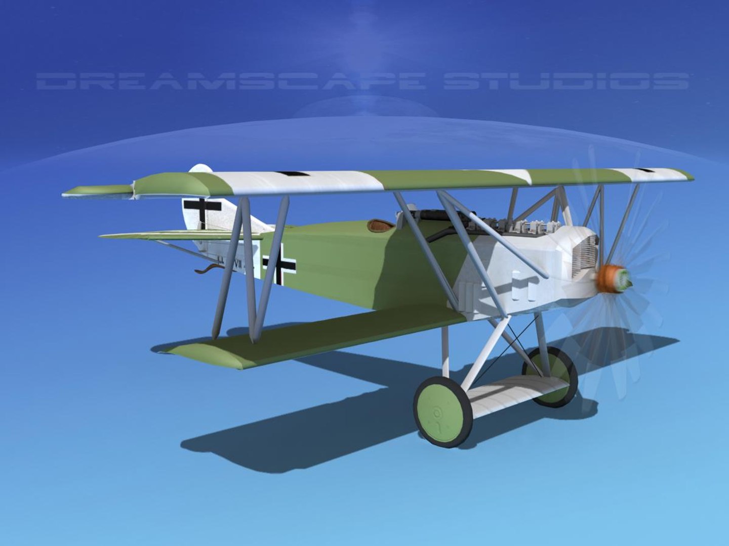 3d Model Fokker Dvii Fighter Luftwaffe