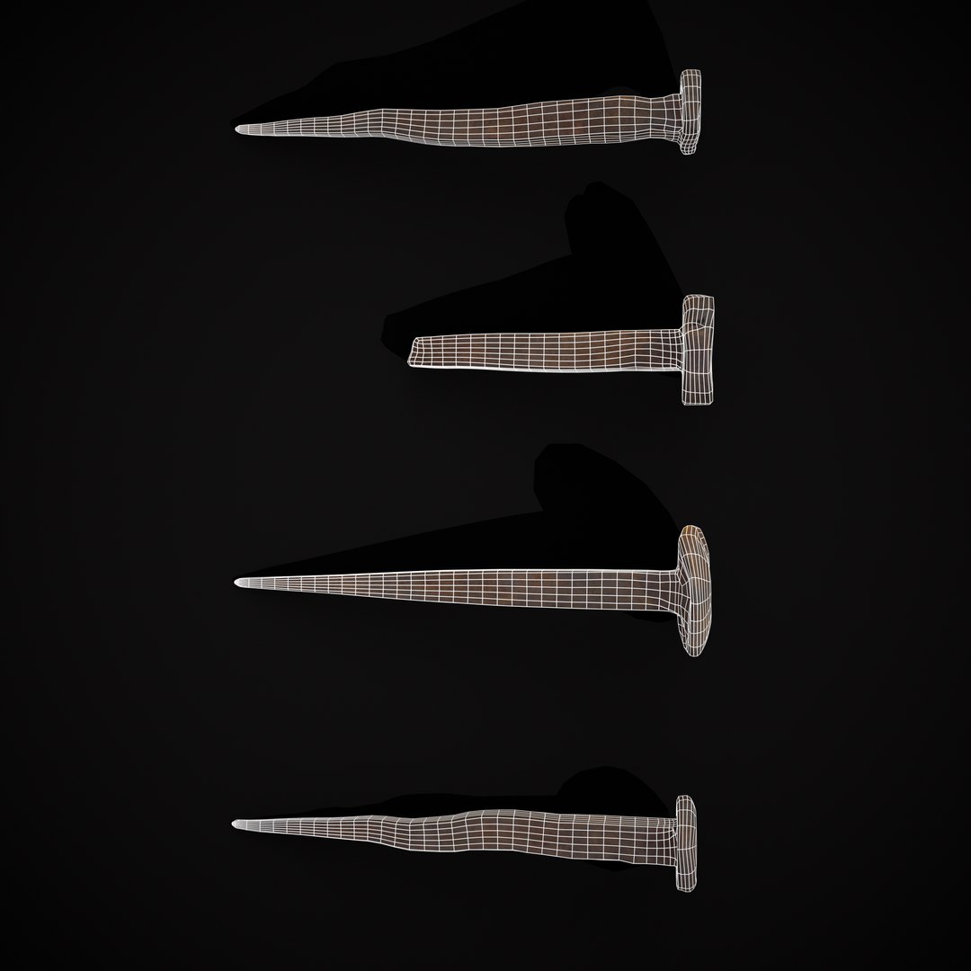 Old Rusting Medieval Nails 3D model - TurboSquid 2015572
