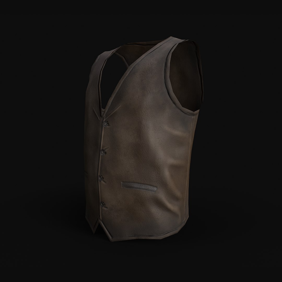 Vest leather 3D model - TurboSquid 1812315