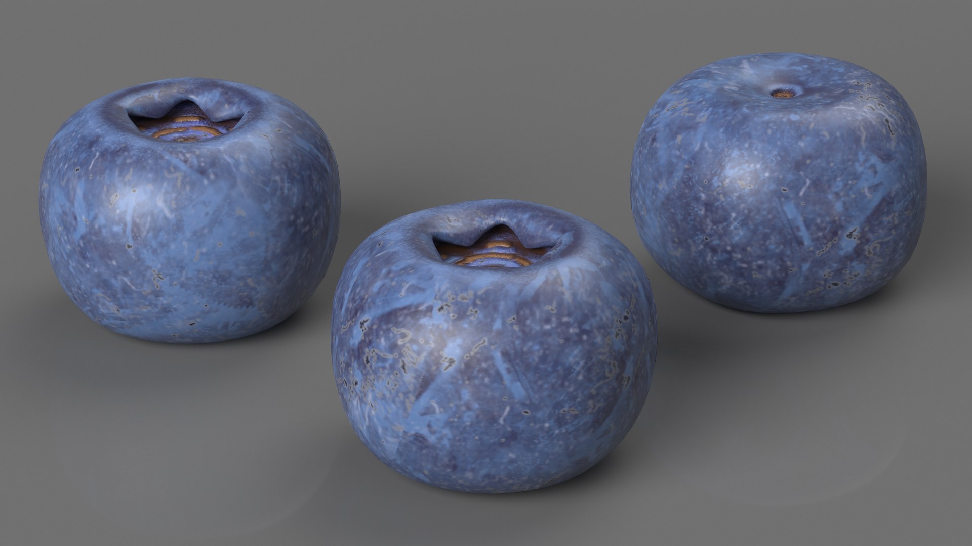 3D Single Blueberry Model - TurboSquid 2076196