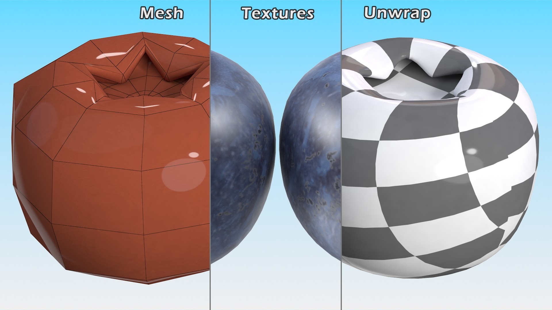 3D Single Blueberry Model - TurboSquid 2076196