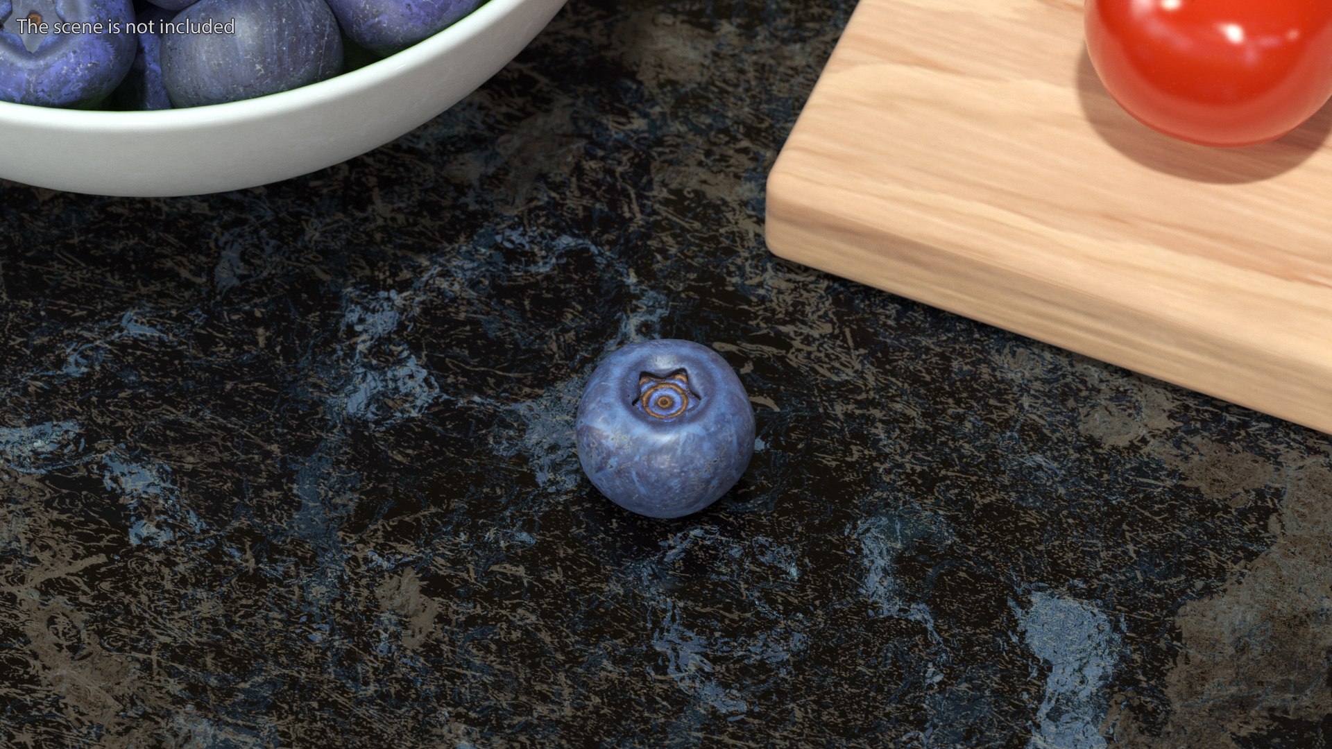 3D Single Blueberry Model - TurboSquid 2076196