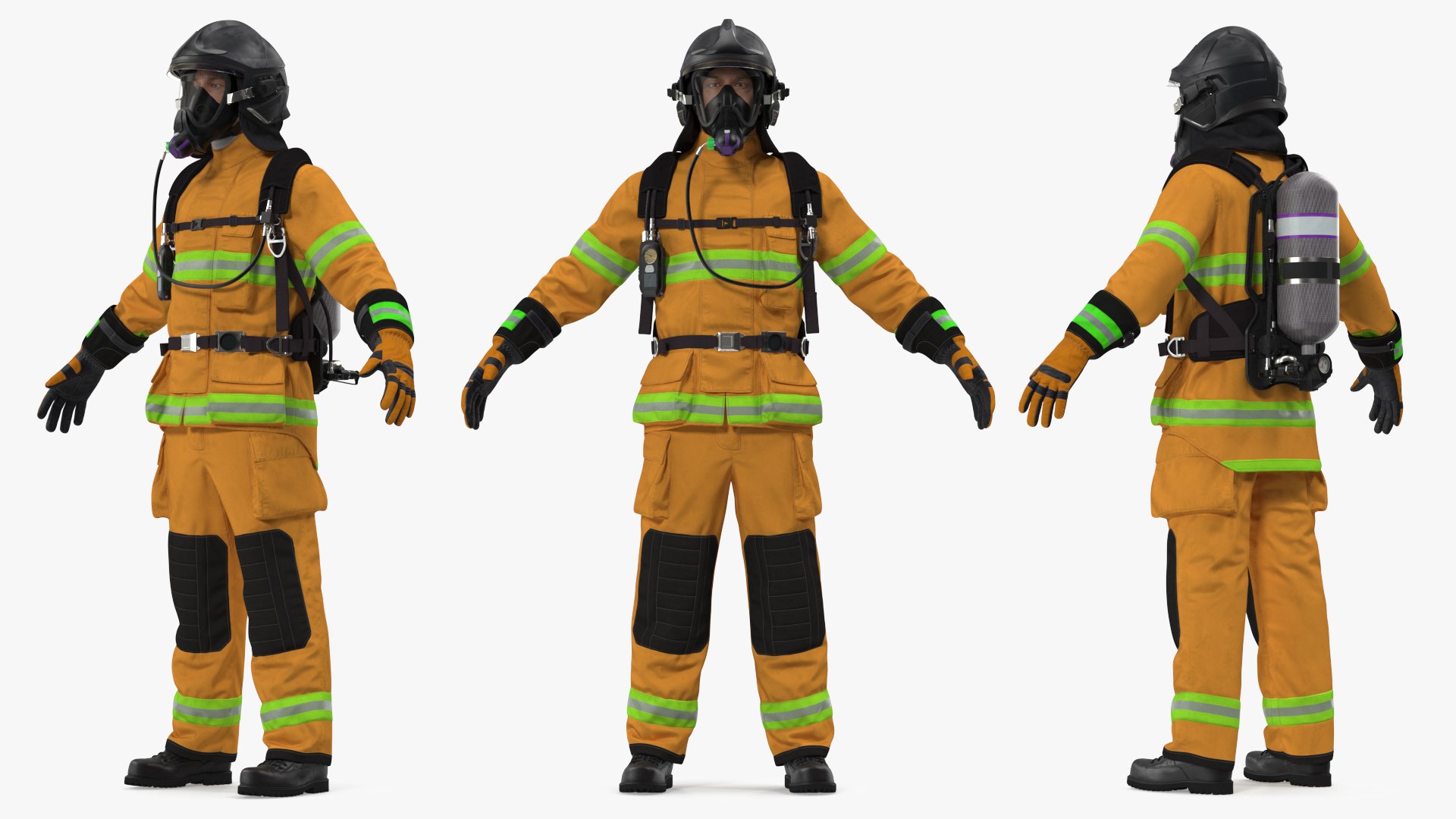 Firefighter rescuer rescue fighter 3D - TurboSquid 1701511