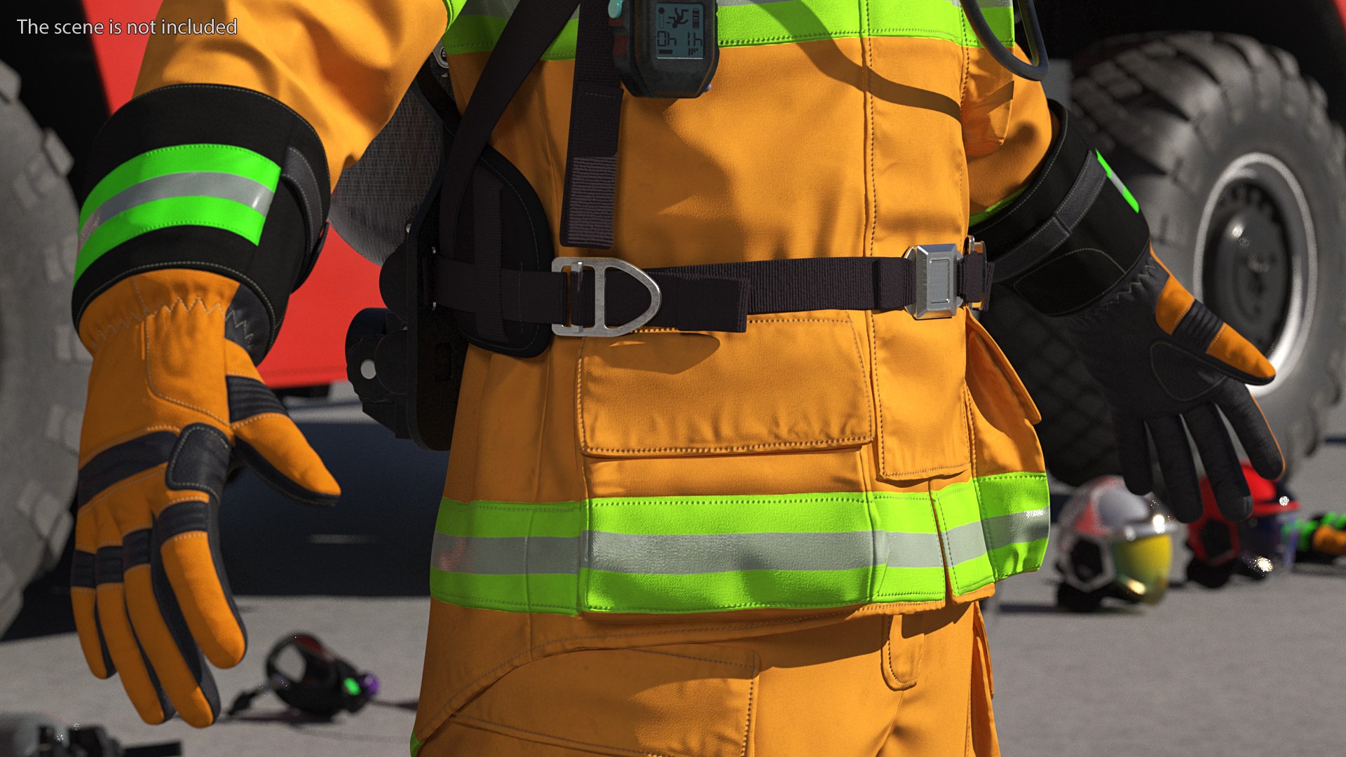 Firefighter rescuer rescue fighter 3D - TurboSquid 1701511