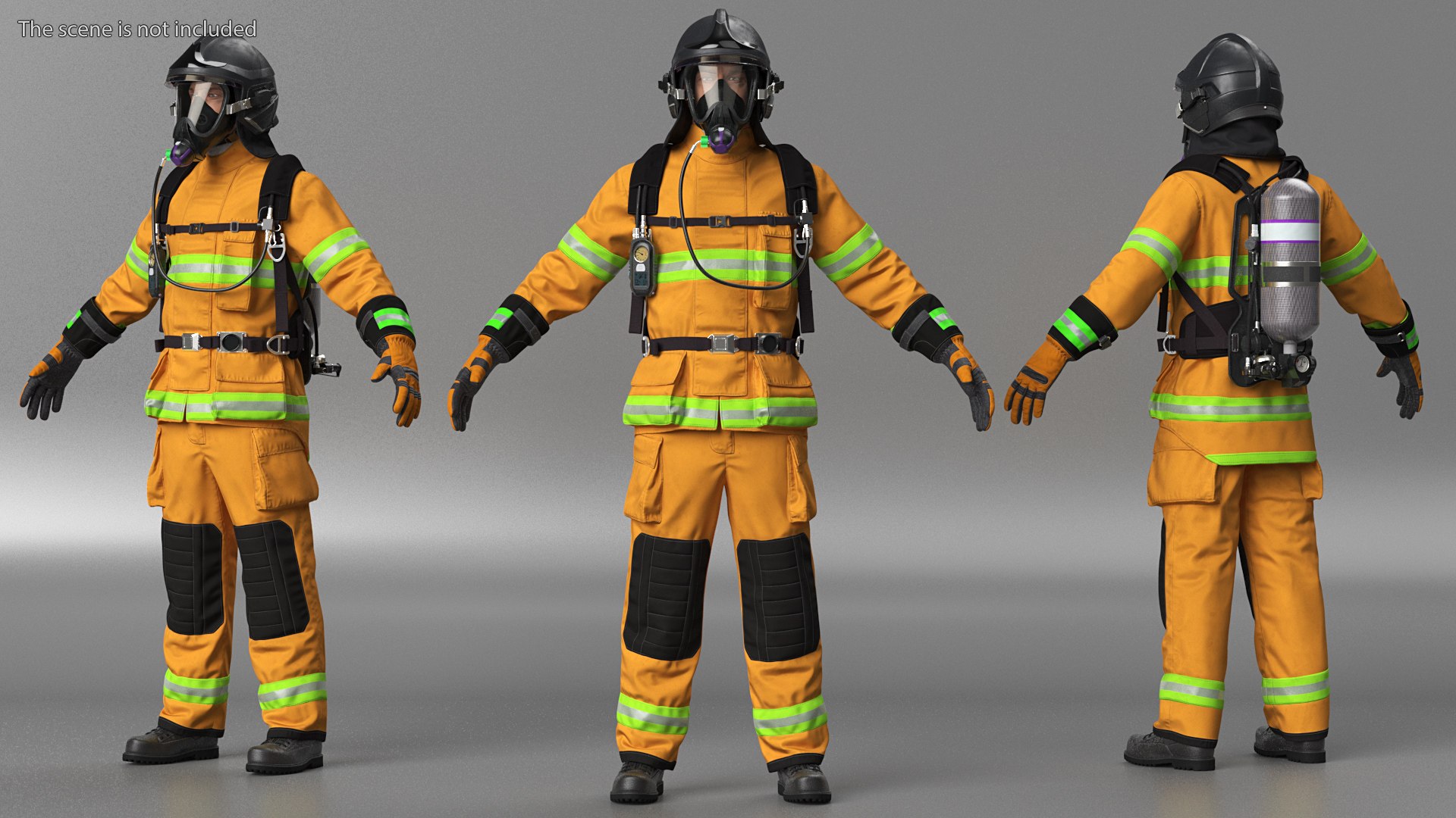 Firefighter rescuer rescue fighter 3D - TurboSquid 1701511