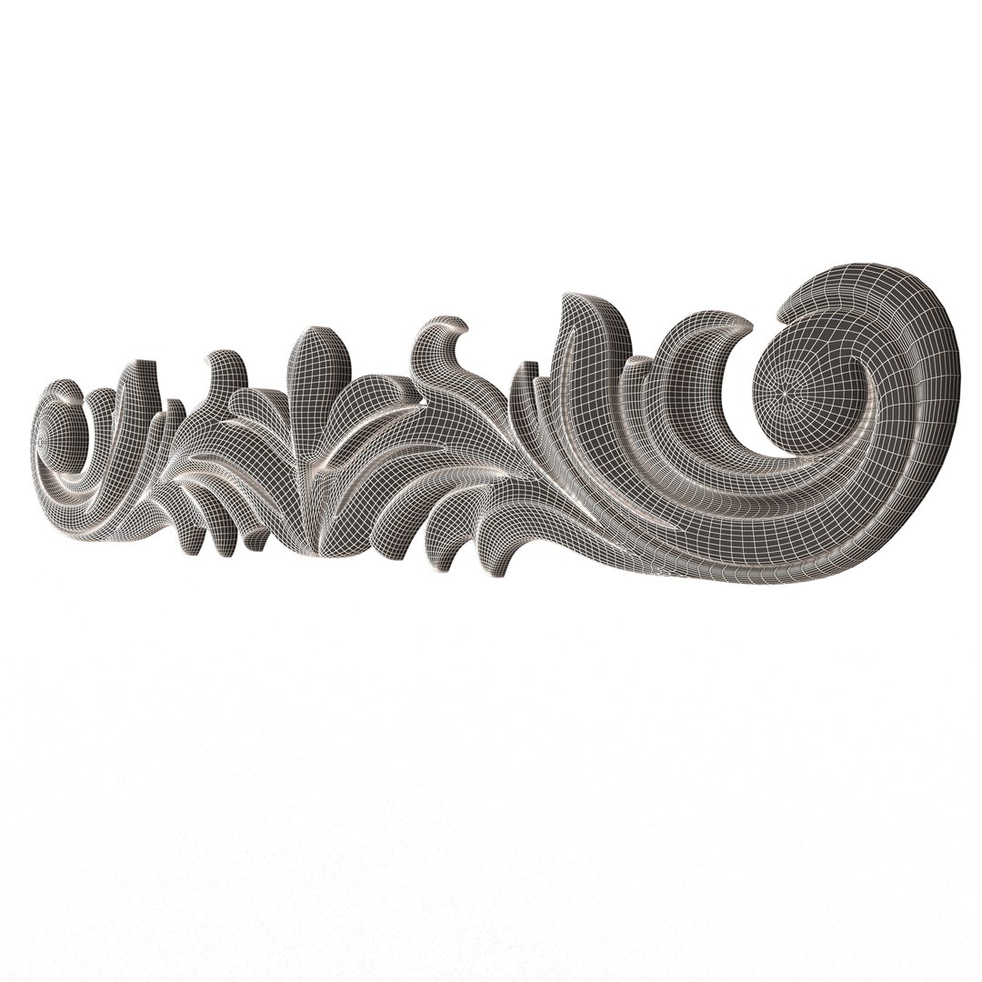 Carved Plaster Molding Decoration 032 Model - TurboSquid 2143304