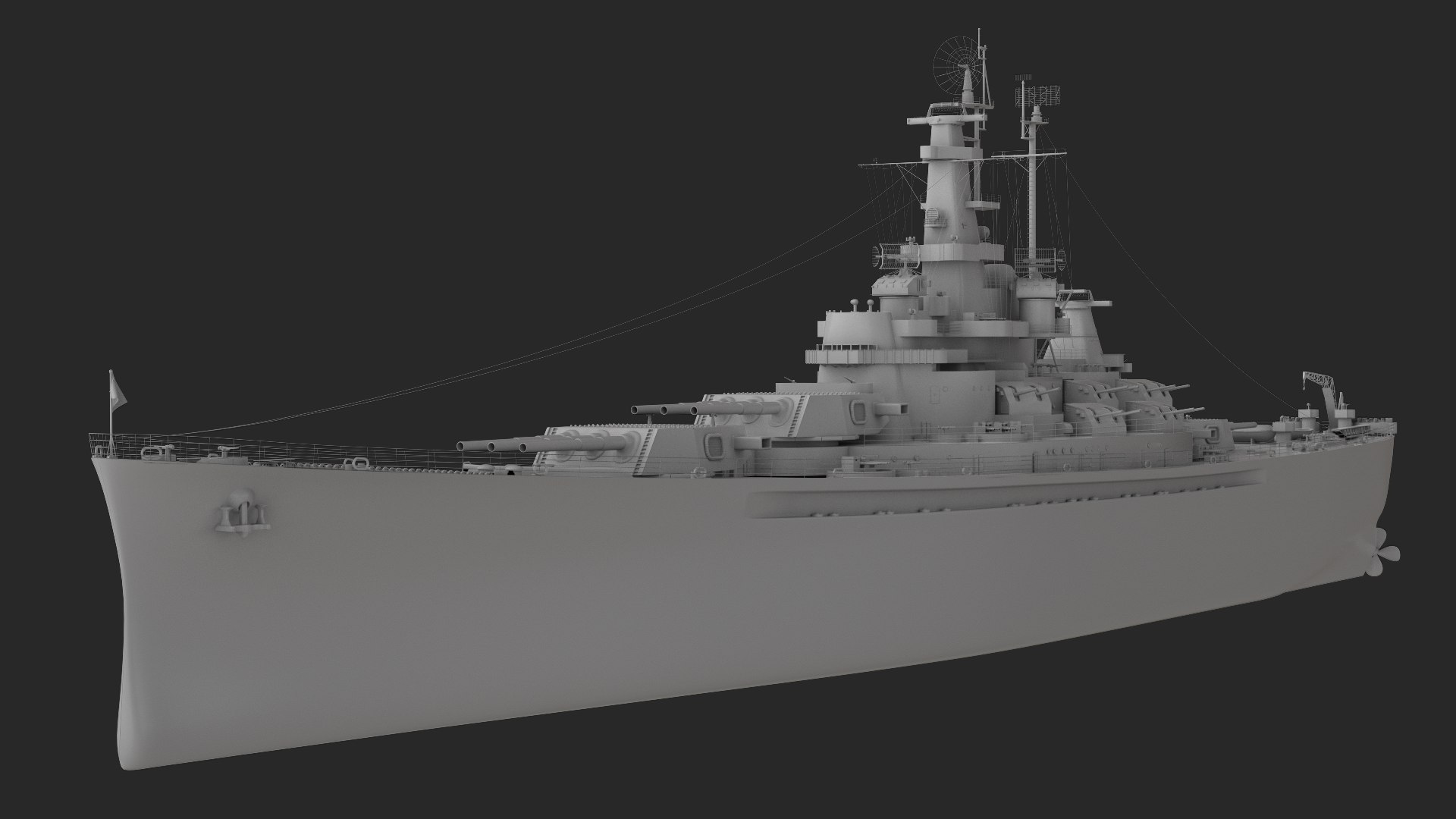 Ship Military Battleship 3D Model - TurboSquid 1149904