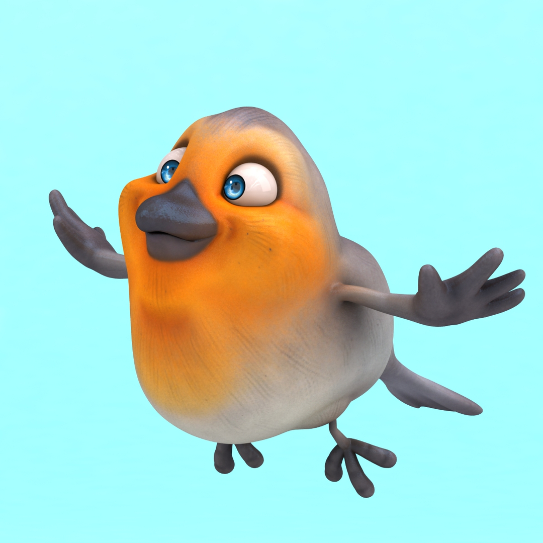 3D Fun Red Robin ! - TurboSquid 1329489
