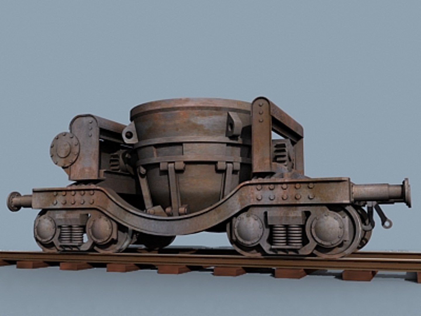 3d Slag Ladle Car Model