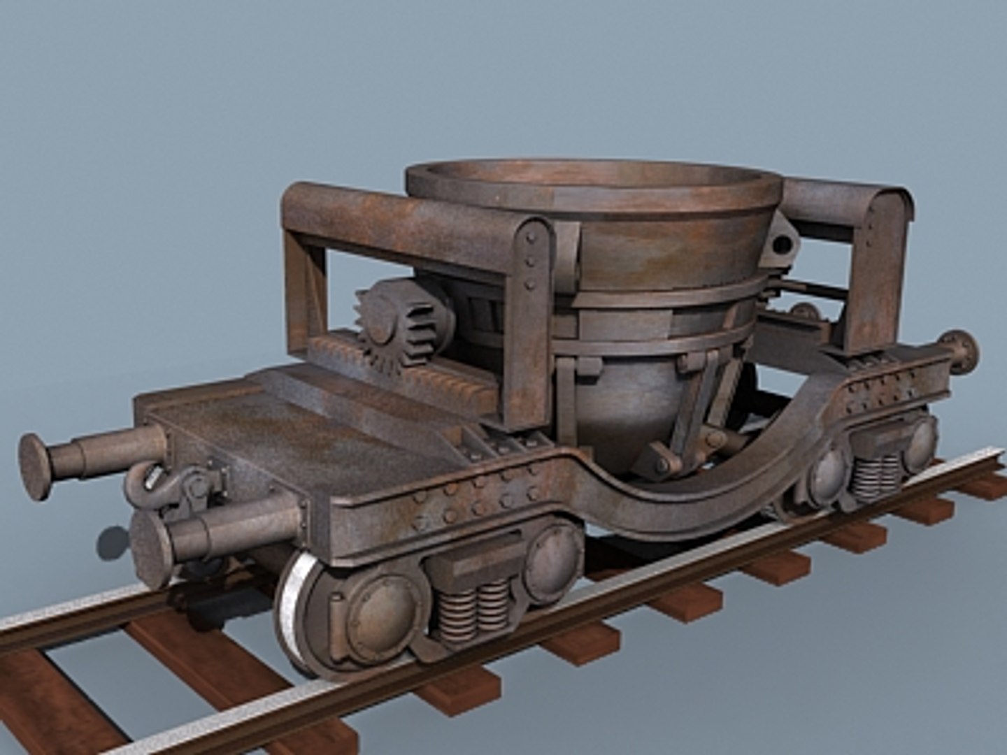 3d Slag Ladle Car Model