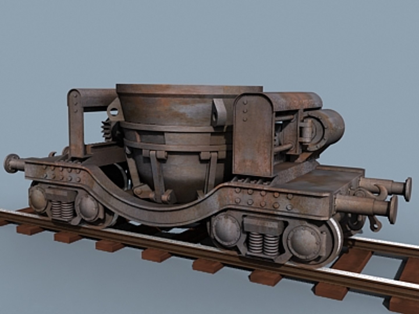 3d Slag Ladle Car Model