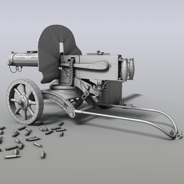 3d model machine gun