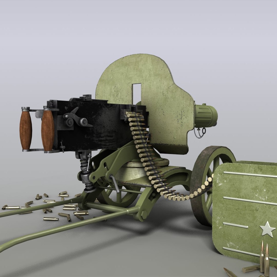 3d Model Machine Gun