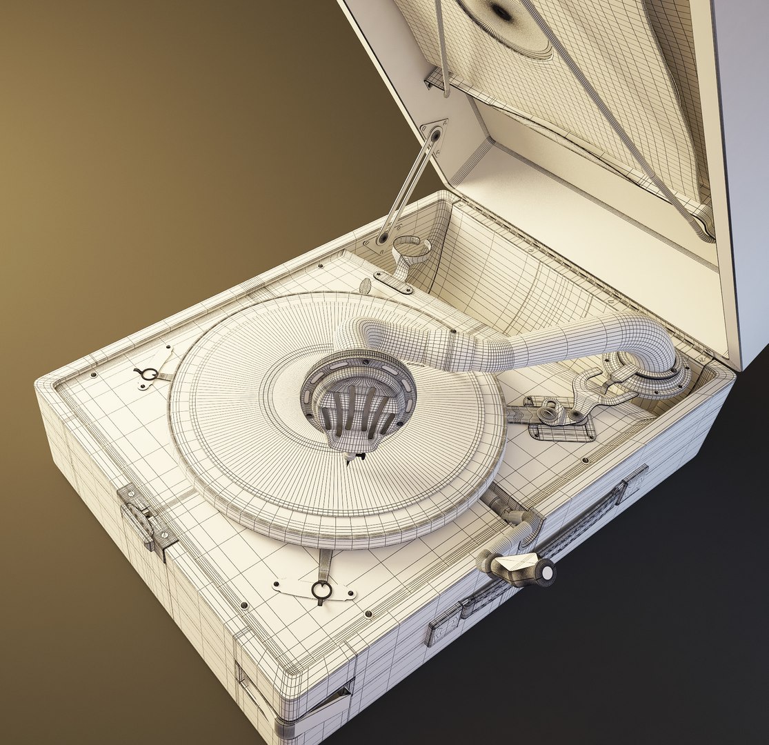 3d Phonograph Player Model