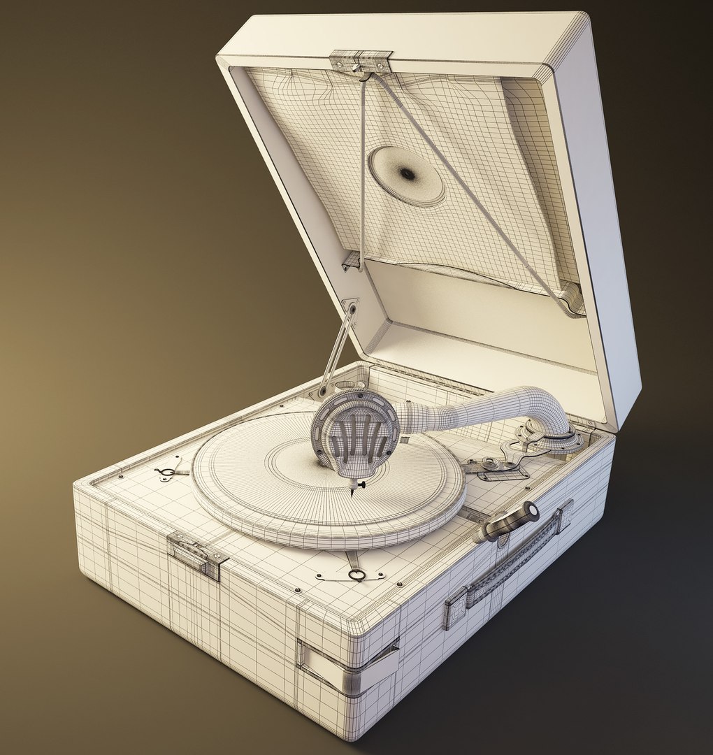 3d Phonograph Player Model