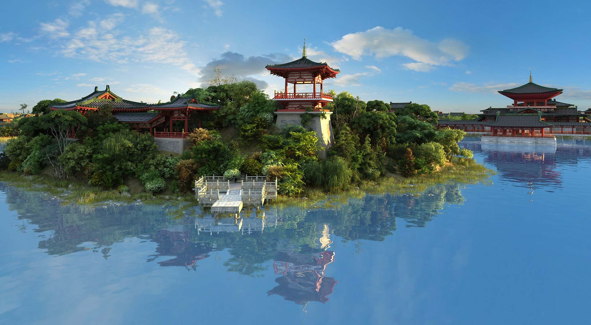 Chinese Architectural 3D Model - TurboSquid 2003348