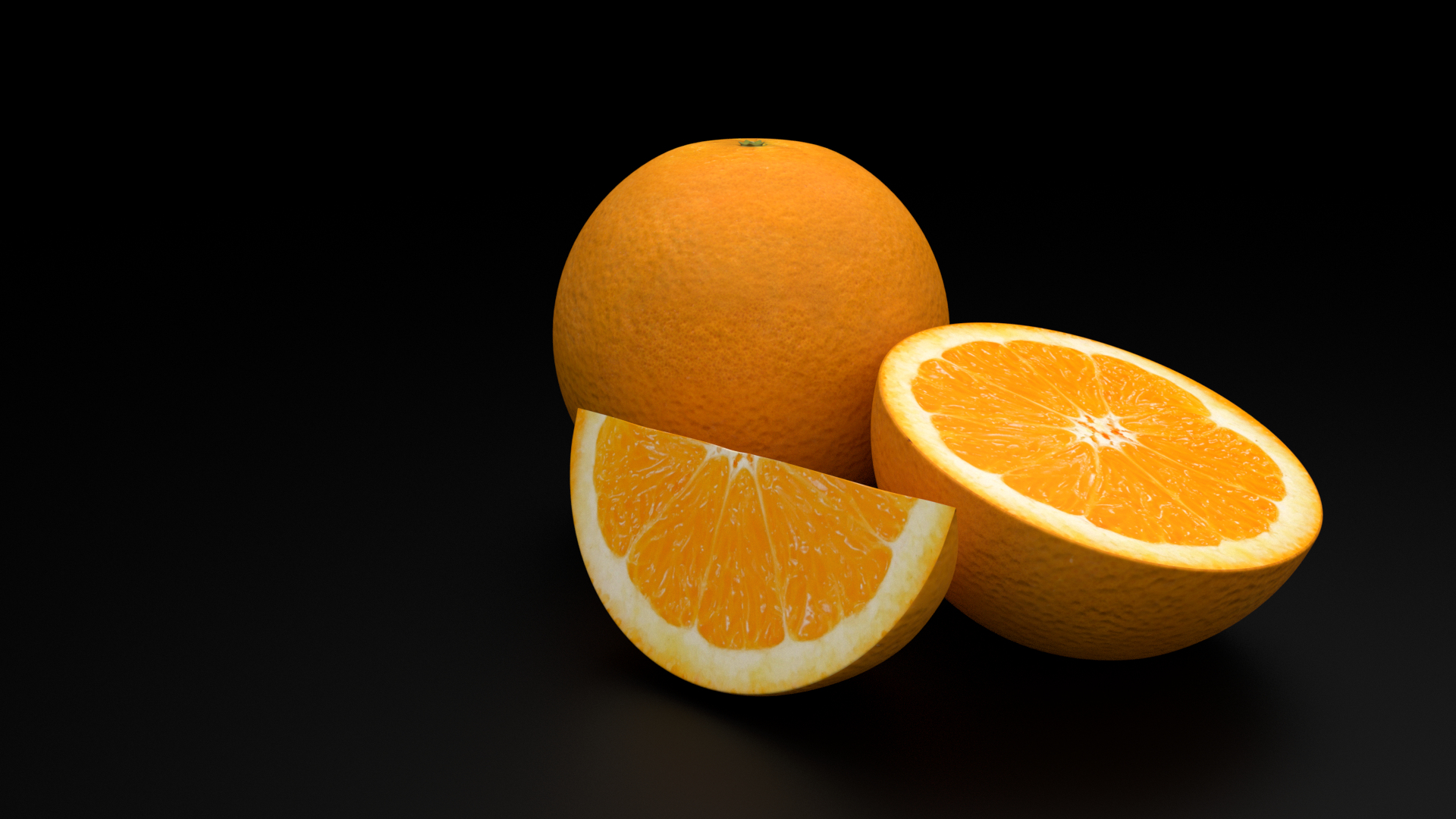 3D oranges slice - TurboSquid 1645336