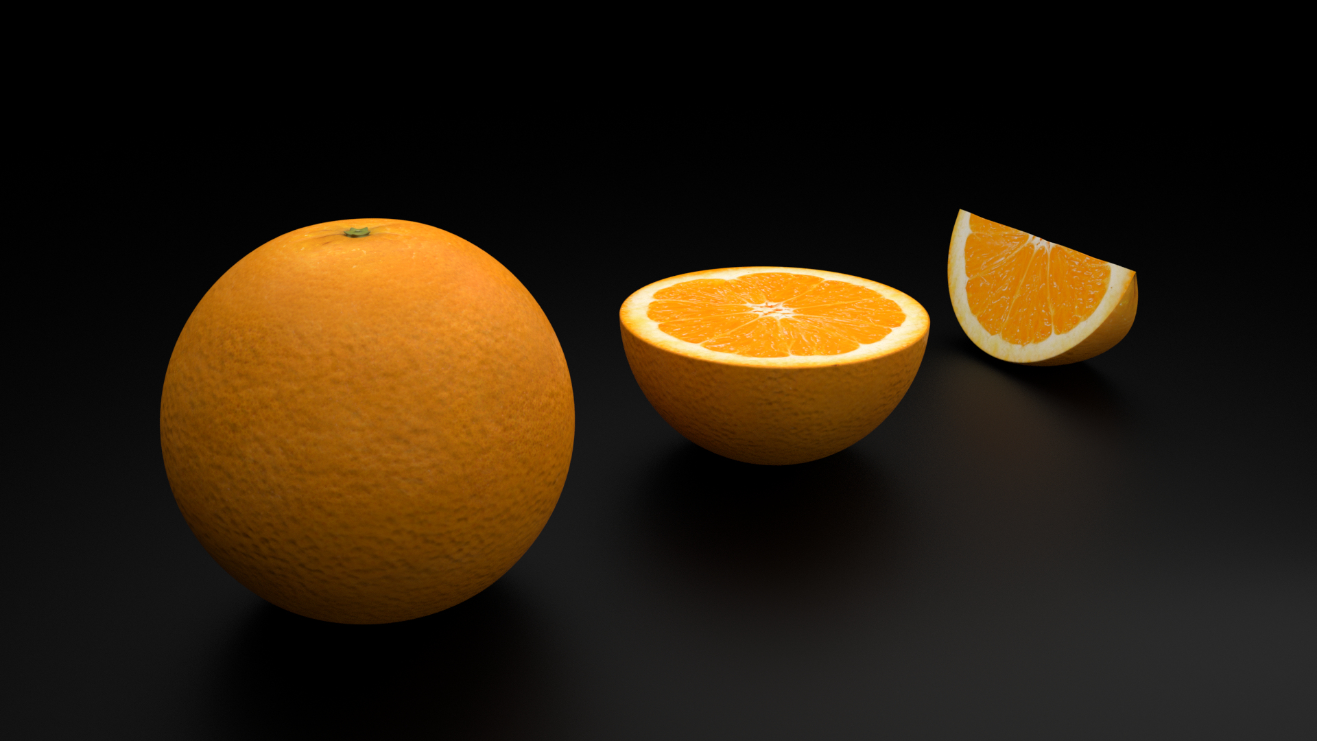 3D oranges slice - TurboSquid 1645336