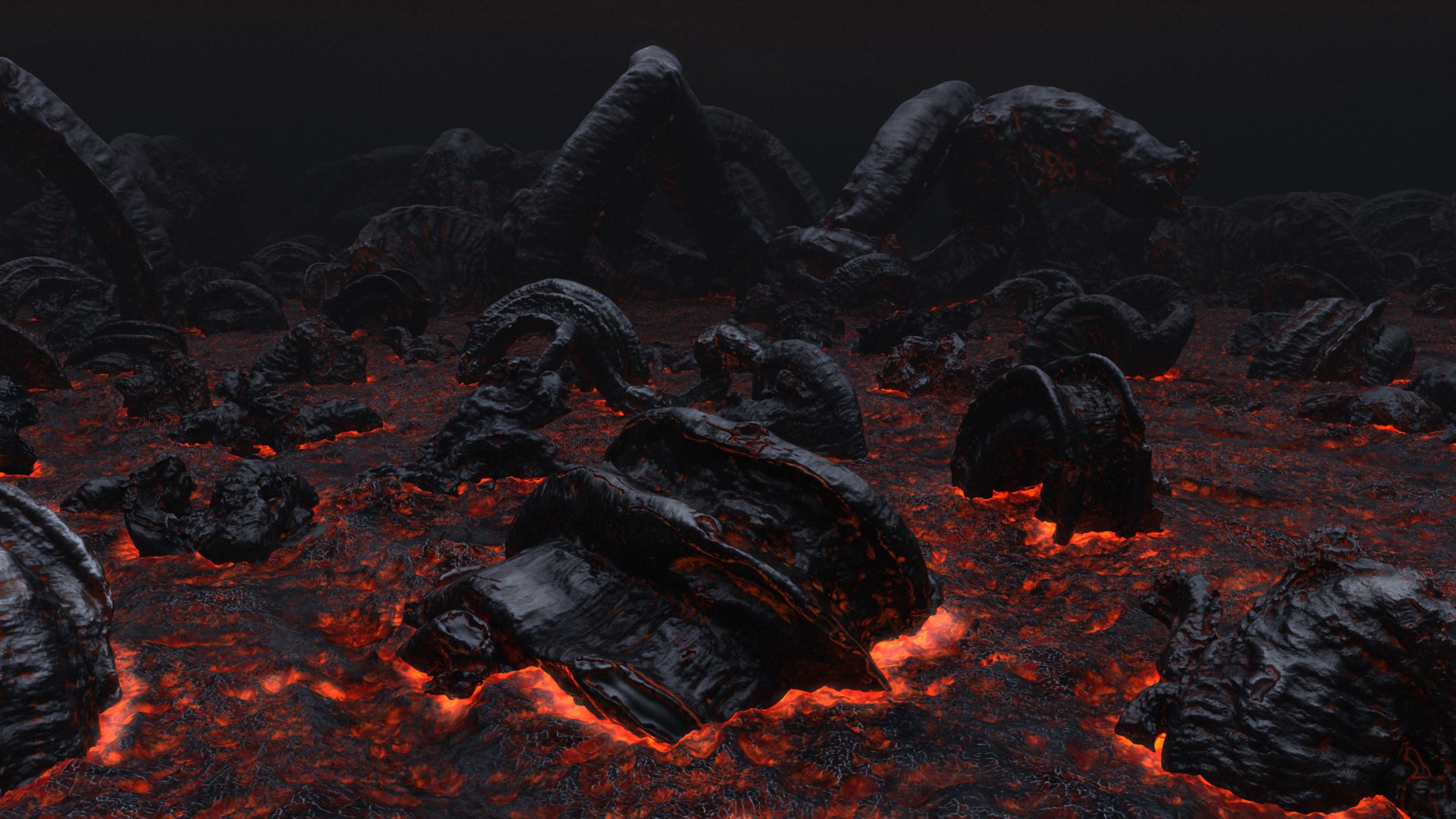 Hellish Planet 3d Model