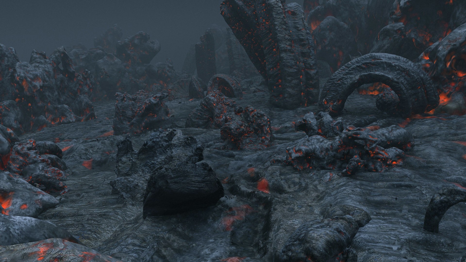 Hellish Planet 3d Model