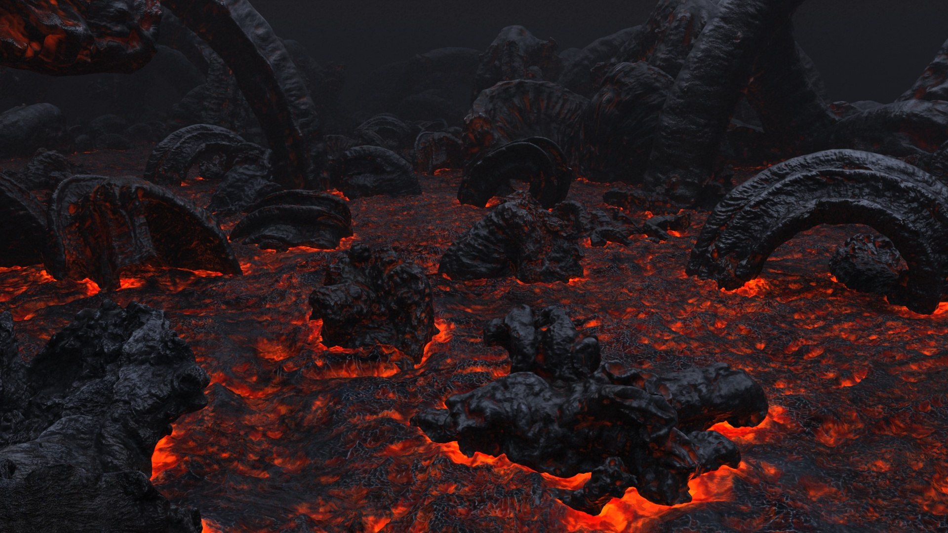 Hellish Planet 3d Model