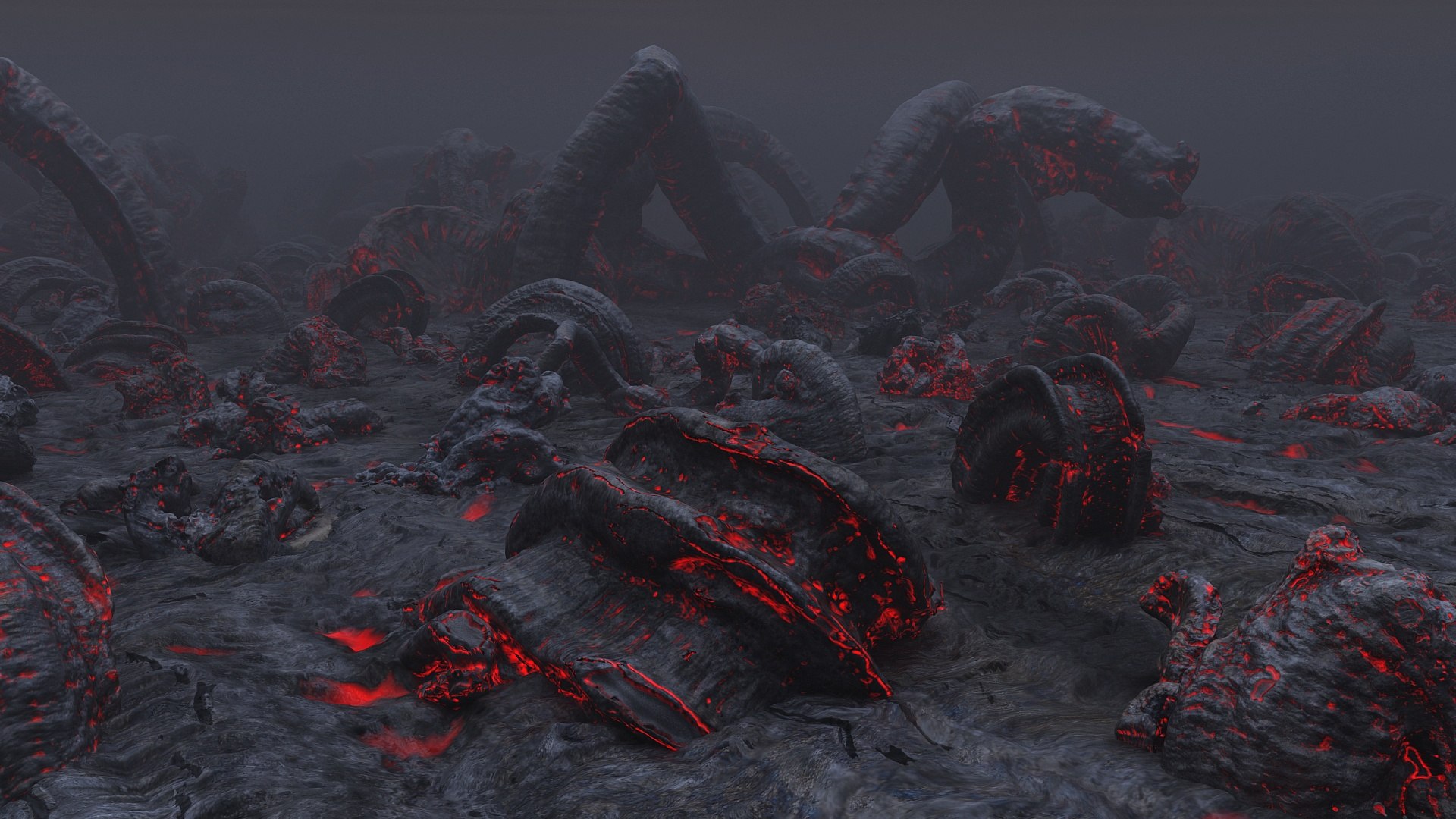 Hellish Planet 3d Model