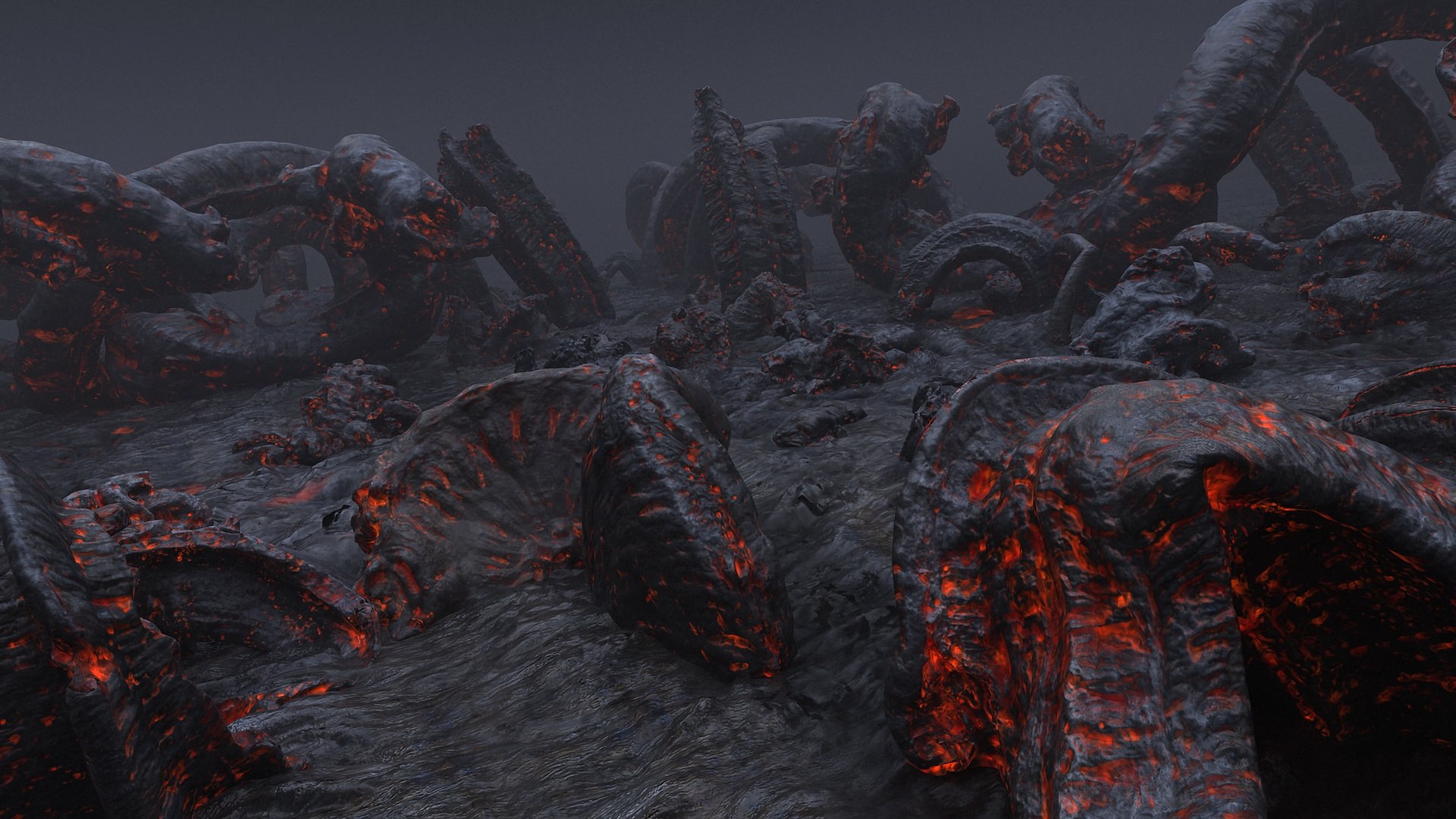 Hellish Planet 3d Model