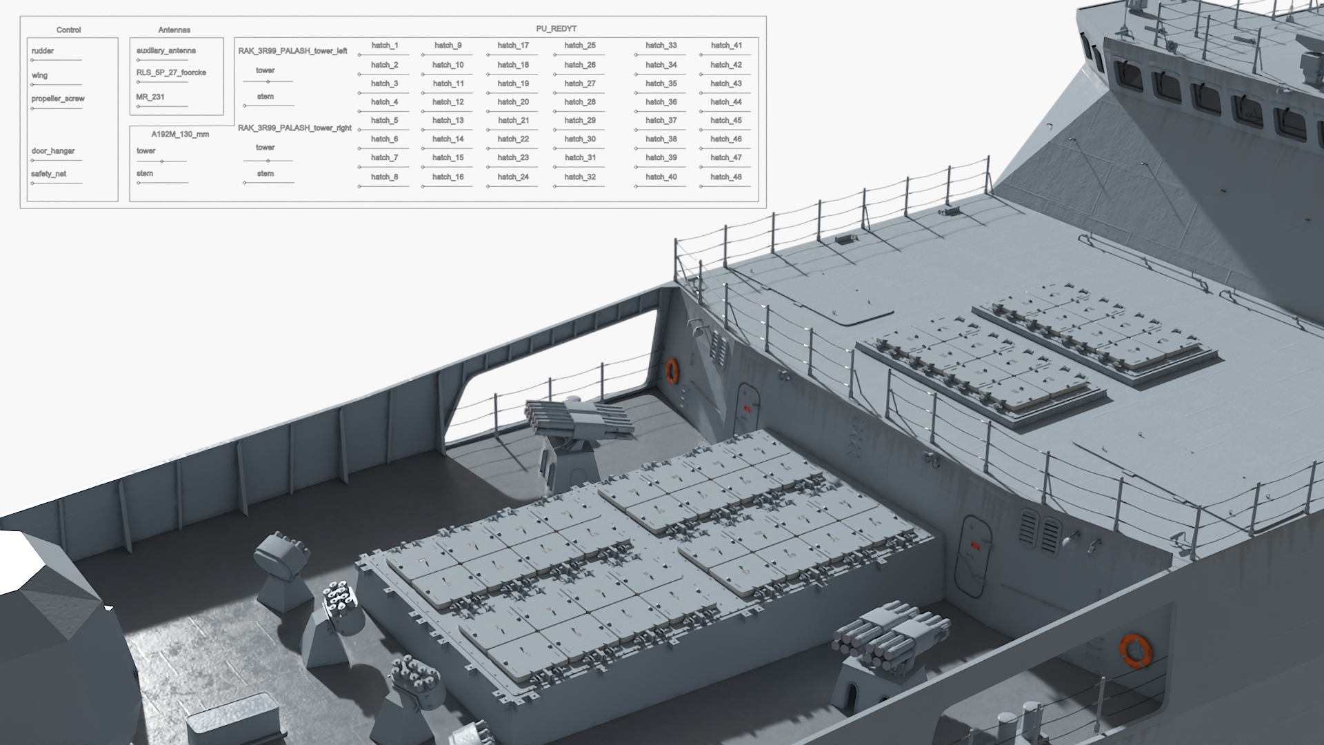 3D Advanced Naval Frigate Project 22350 Rigged Model - TurboSquid 2382851