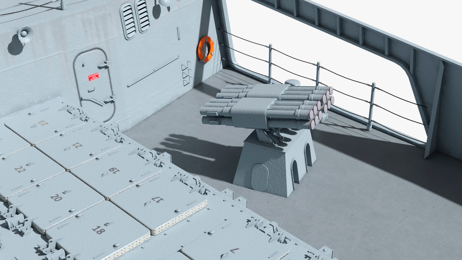 3D Advanced Naval Frigate Project 22350 Rigged Model - TurboSquid 2382851