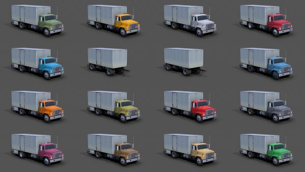 International 1754 Box truck trailer model - TurboSquid 1723088