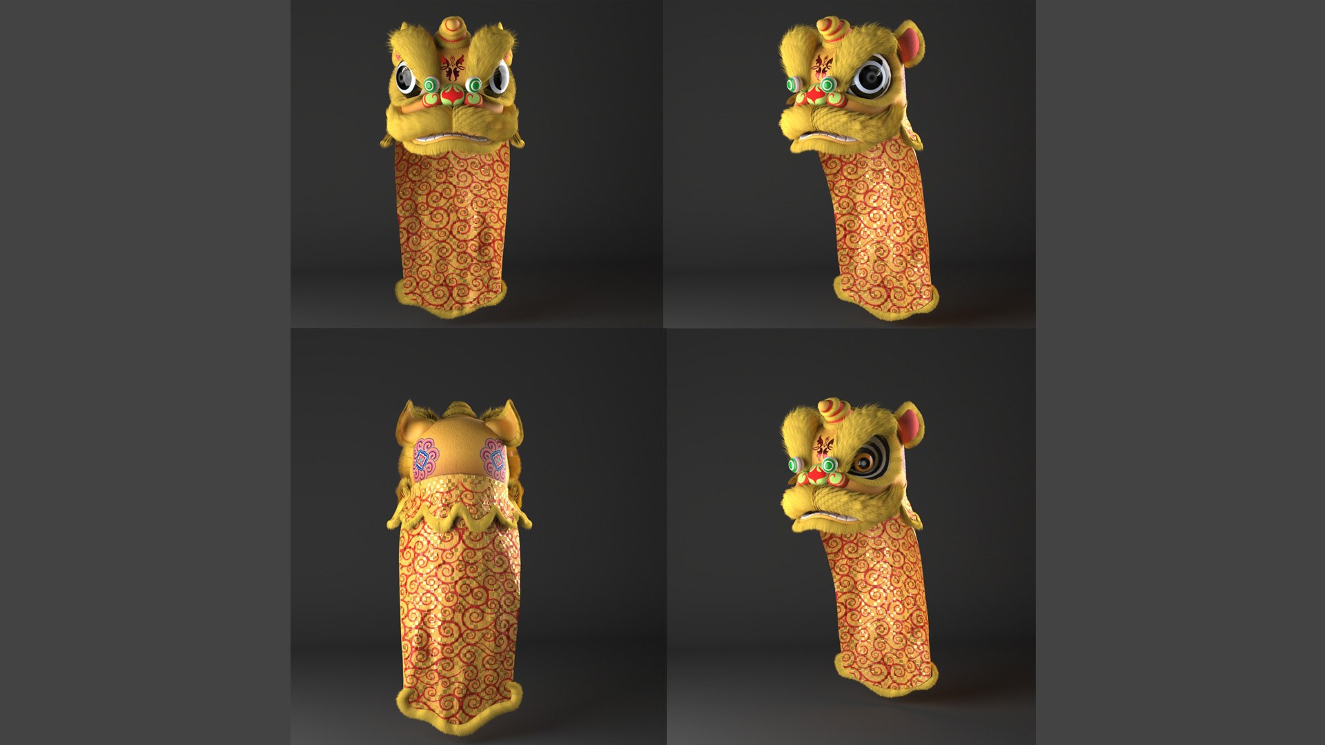 3D Lion Dance Chinese Baby New Year - TurboSquid 1958814