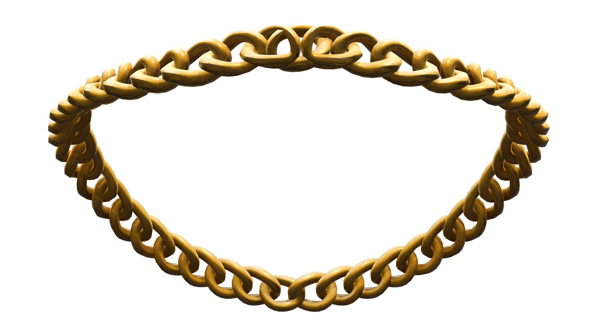 Silver Metal Chain Necklace 3D model - TurboSquid 2073603