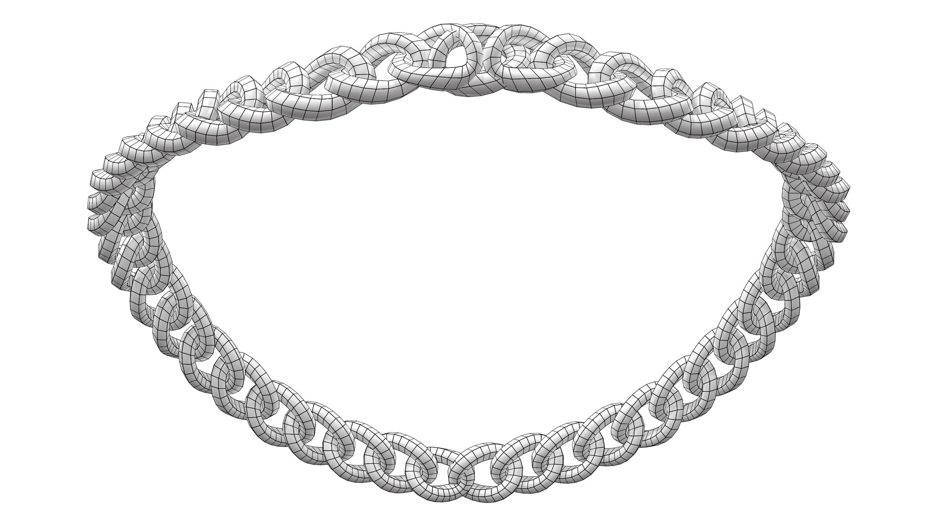 Silver Metal Chain Necklace 3D model - TurboSquid 2073603