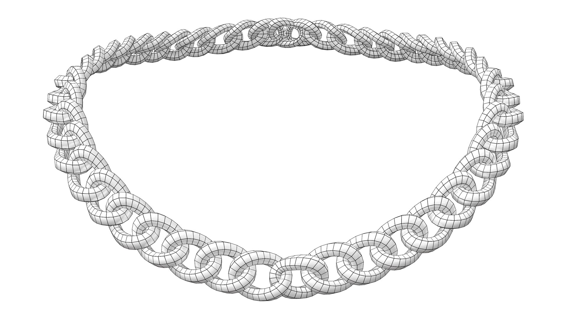 Silver Metal Chain Necklace 3D model - TurboSquid 2073603