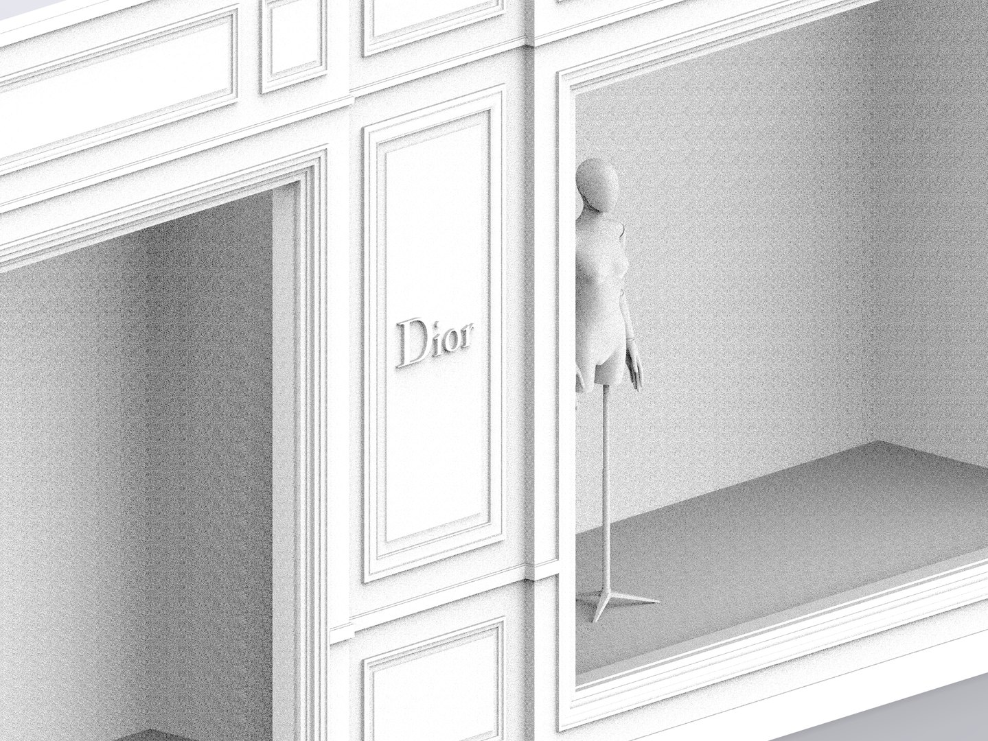 3D Storefront Dior Boutique Avenue Model - TurboSquid 1408154